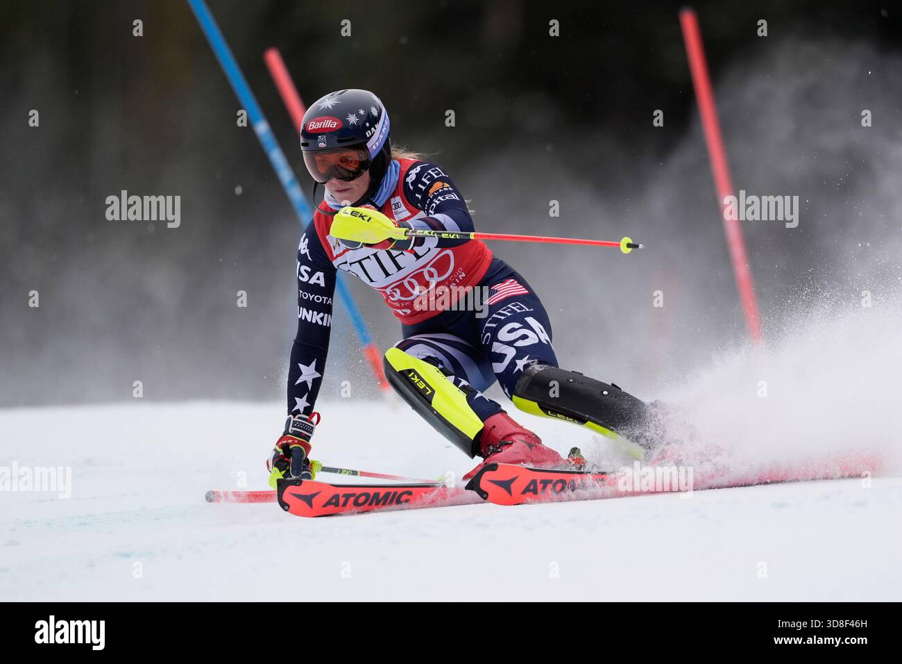 United States' Mikaela Shiffrin competes during a World Cup women's ...