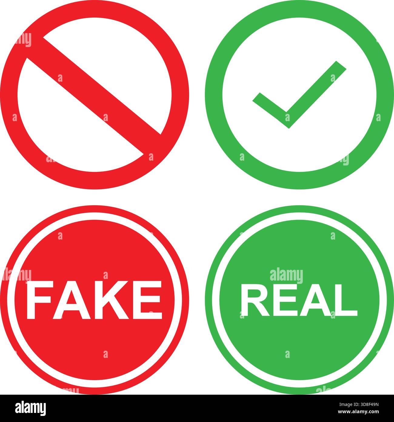 Fake real vector vectors Cut Out Stock Images & Pictures - Alamy