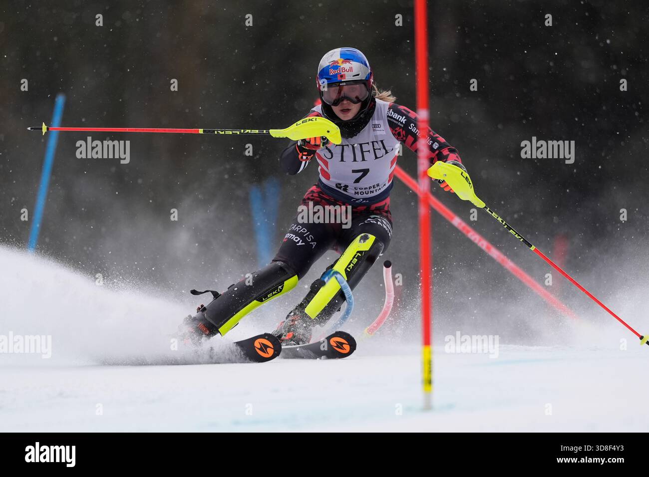 Albania's Lara Colturi competes during a World Cup women's slalom ...