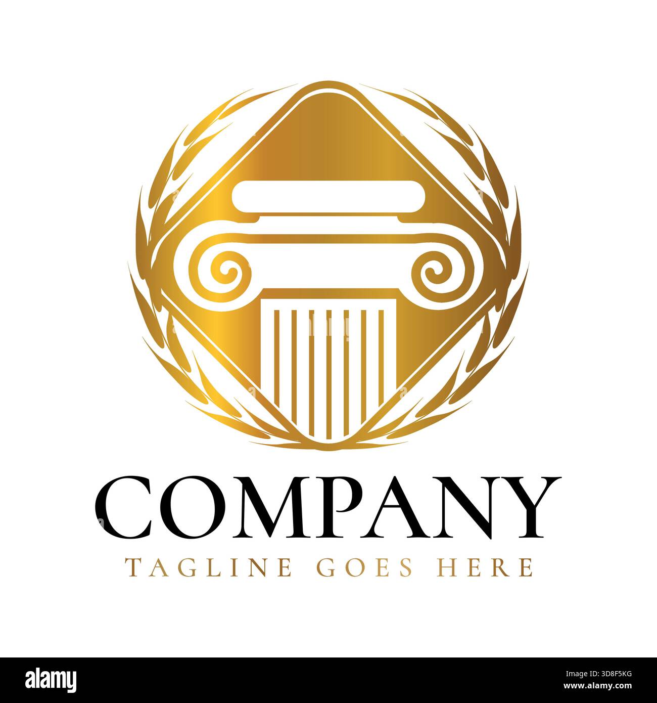 Lawyer logo gold hi-res stock photography and images - Alamy