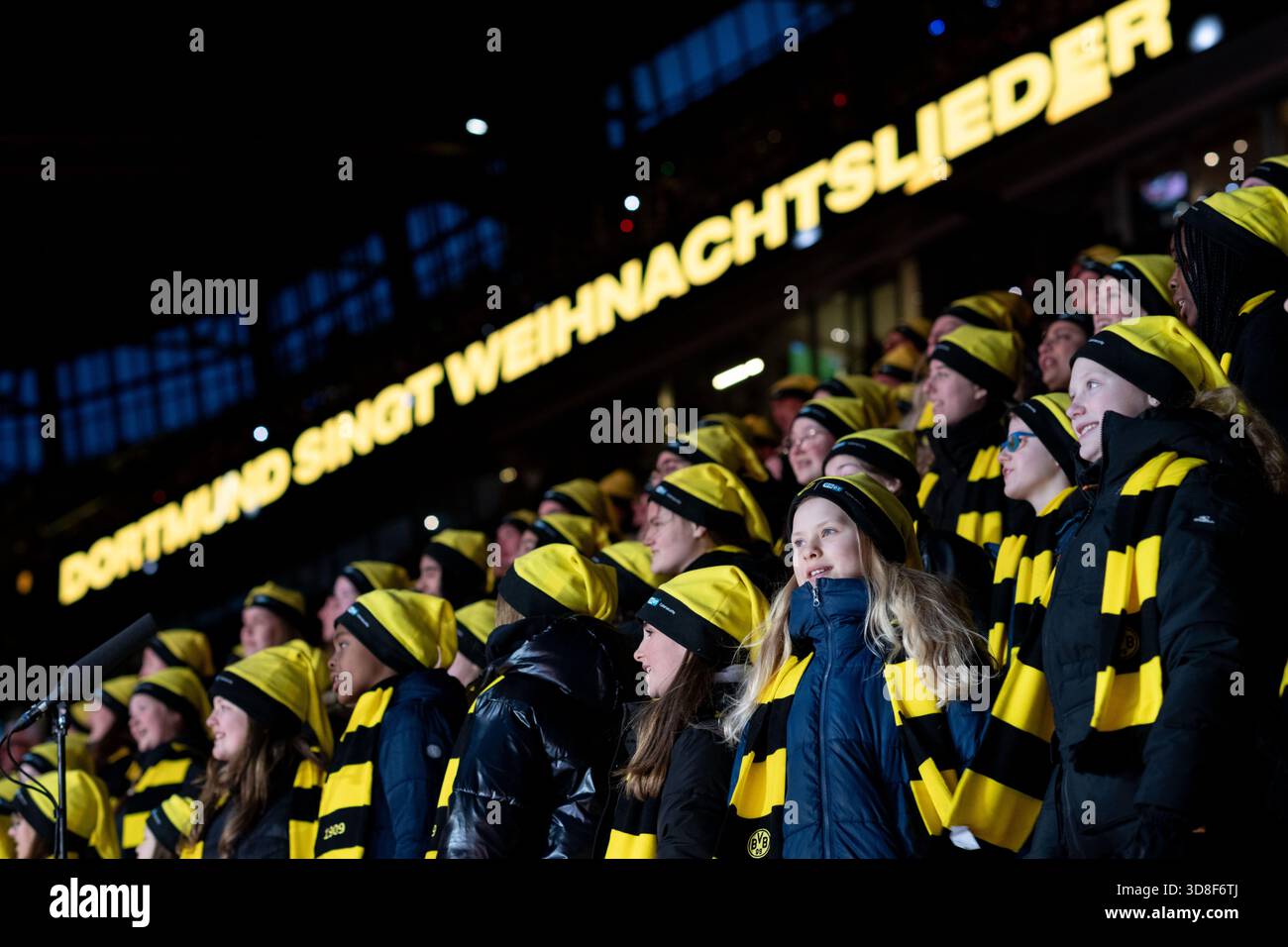 30 November 2025, North Rhine-Westphalia, Dortmund: The BVB choir ...