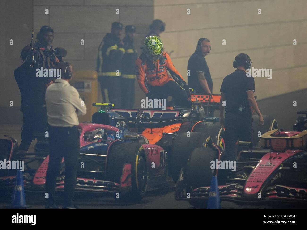 McLaren driver Lando Norris dejected after the Qatar Grand Prix at the ...