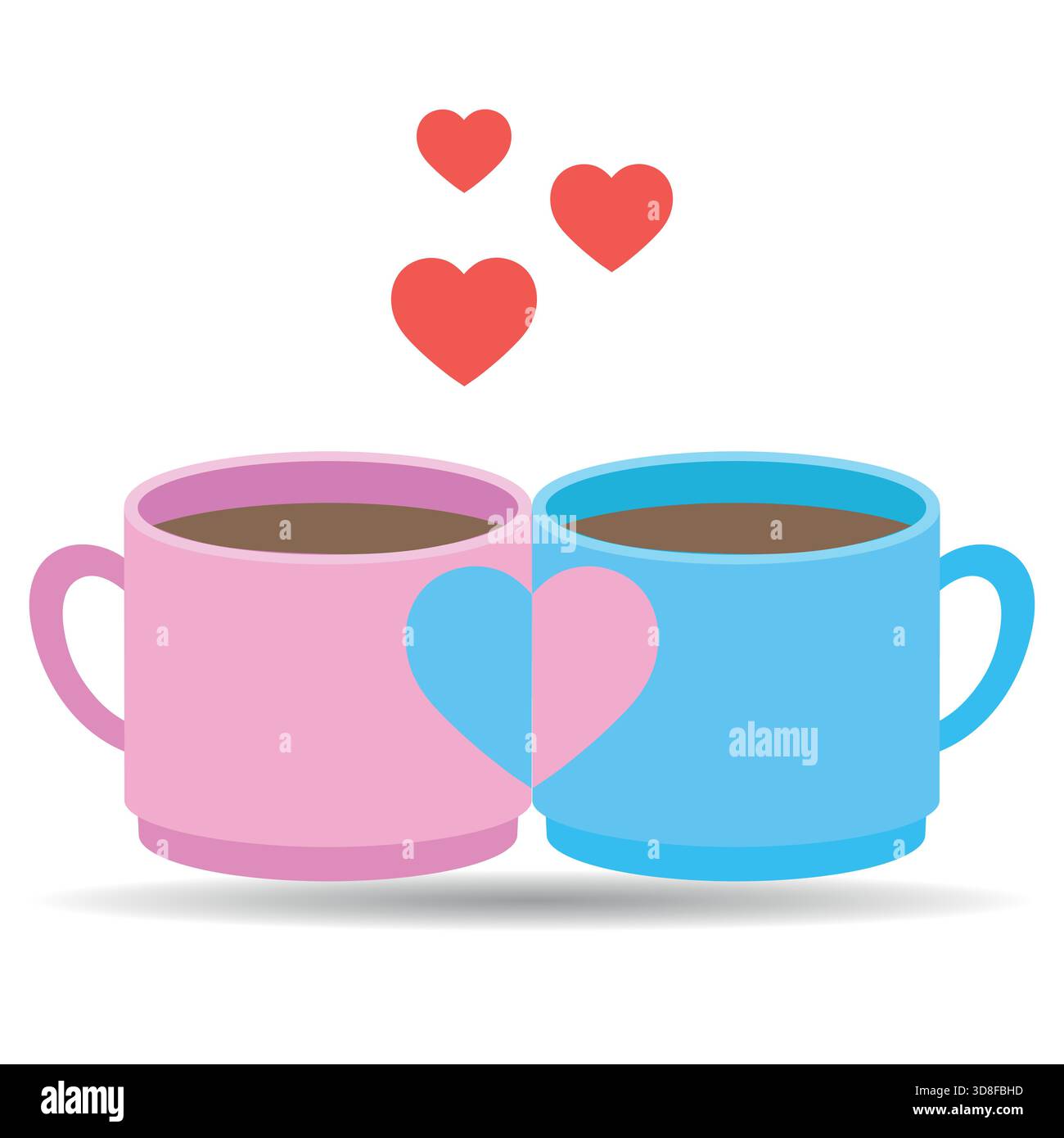 Pink drink in blue Stock Vector Images - Alamy