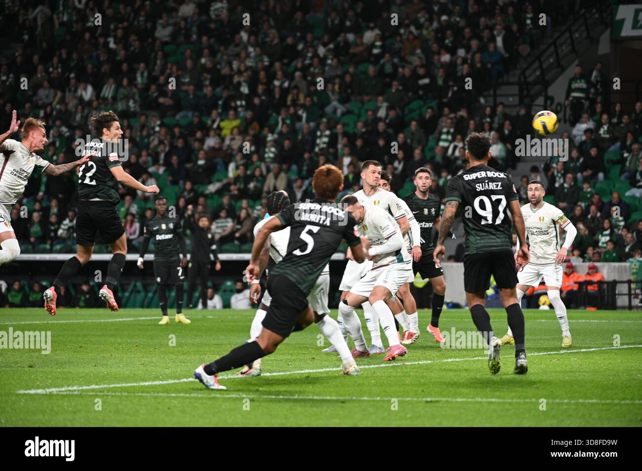 Lisbon, Portugal. 30 November 2025. Iván Fresneda defender of Sporting ...