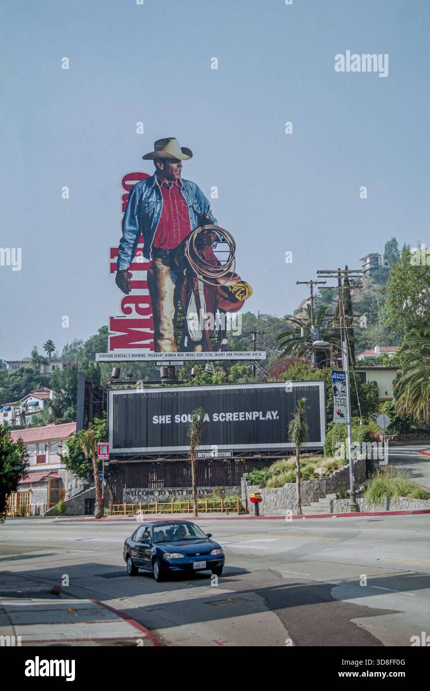 The iconic 70-foot-tall Marlboro Man stood next to the Chateau Marmont ...