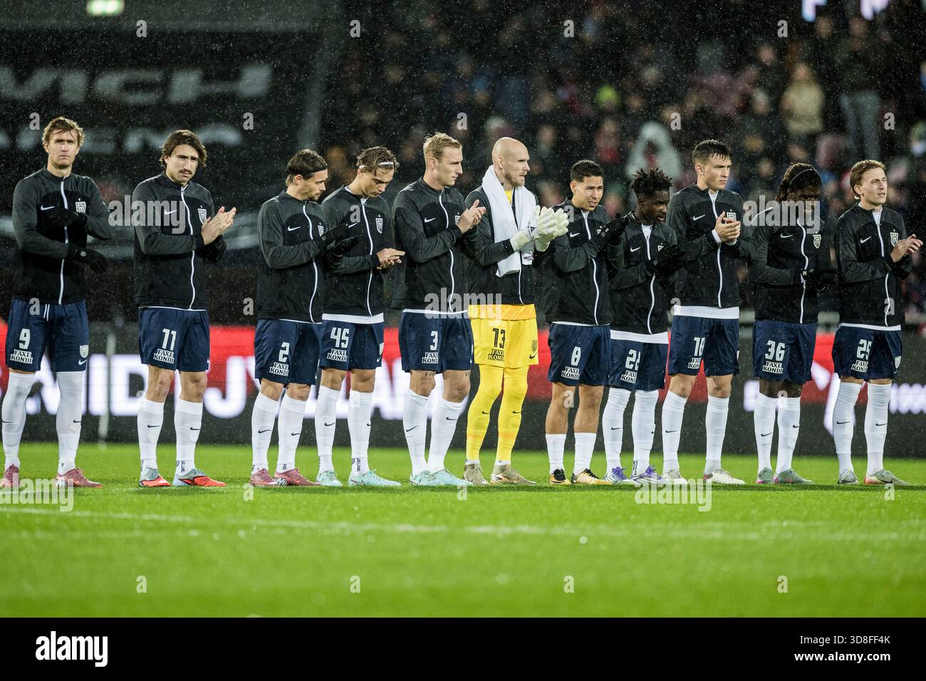 Herning, Denmark. 30th, November 2025. The players of FC Nordsjaelland ...