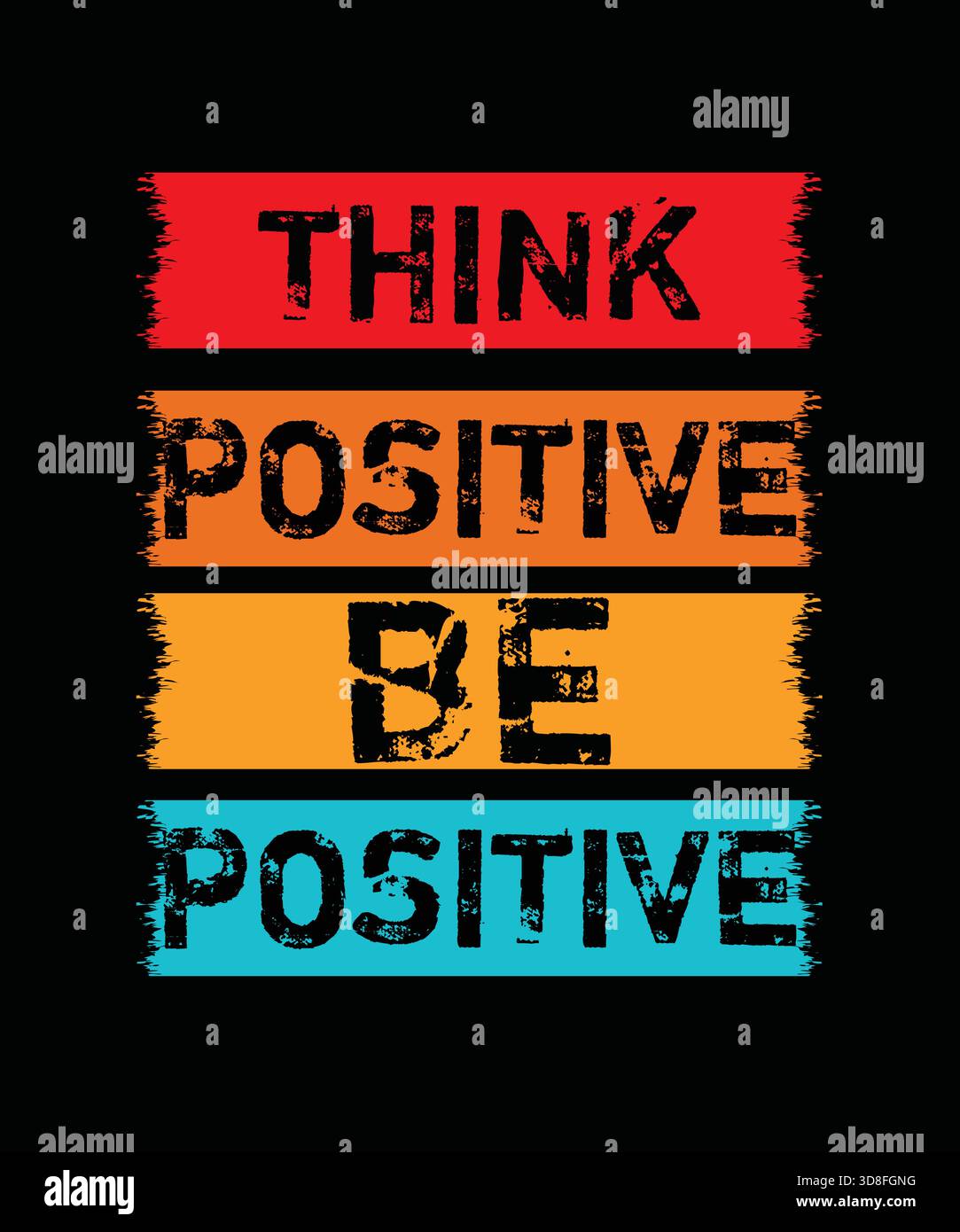 Think positive be positive typography motivitional slogan for t shirt ...