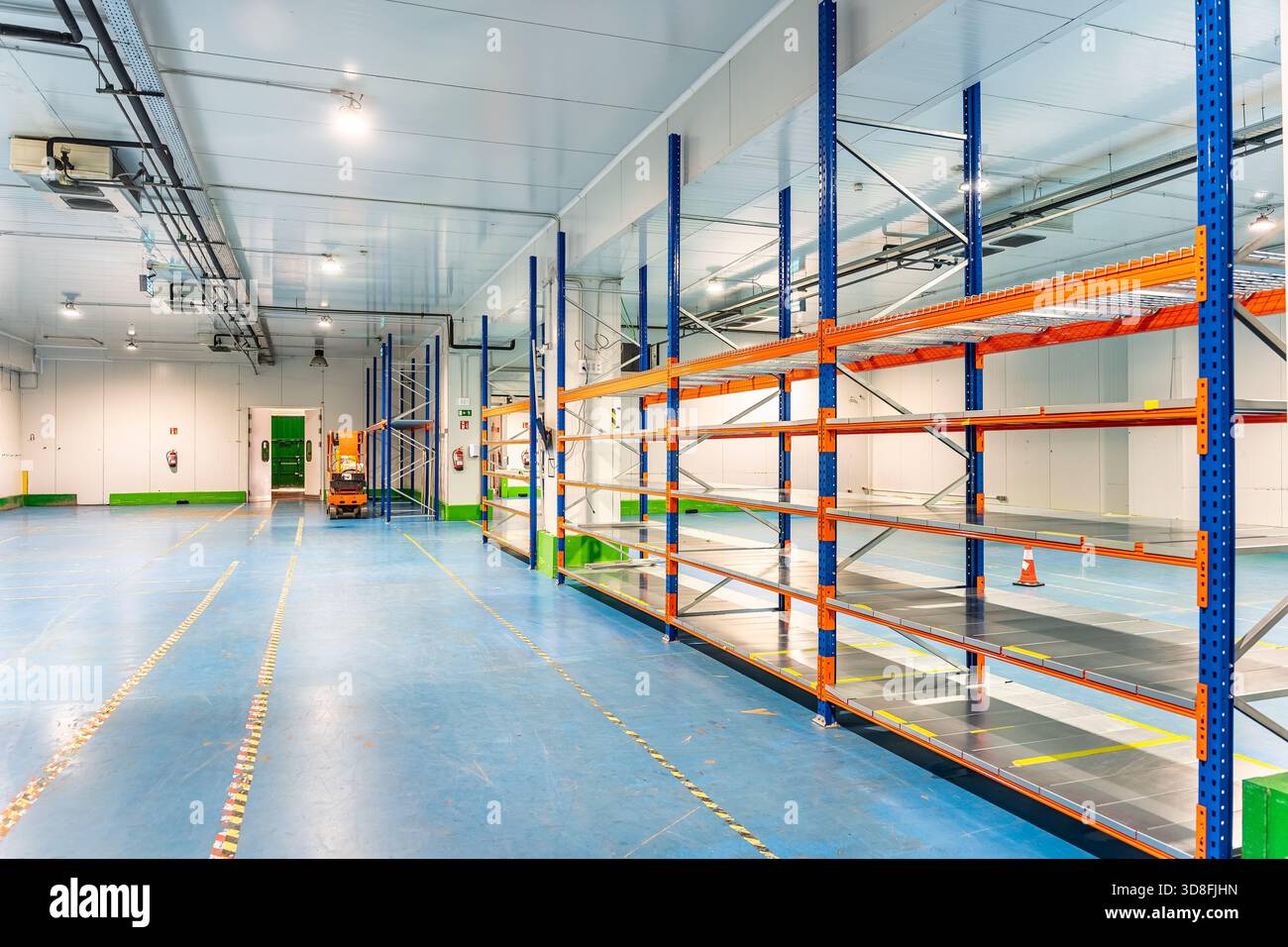 Industrial shelves for stacking and storing food products in cold ...