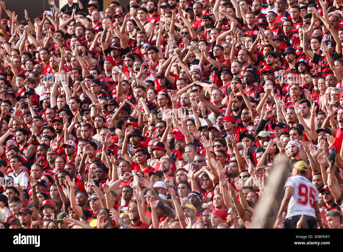 Lima, Peru - November 29: General view of fans of Flamengo during the ...