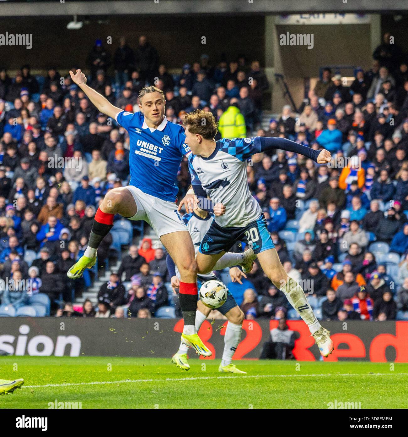 30 Nov 2025. Glasgow, UK. Rangers FC played Falkirk FC at Ibrox stadium ...