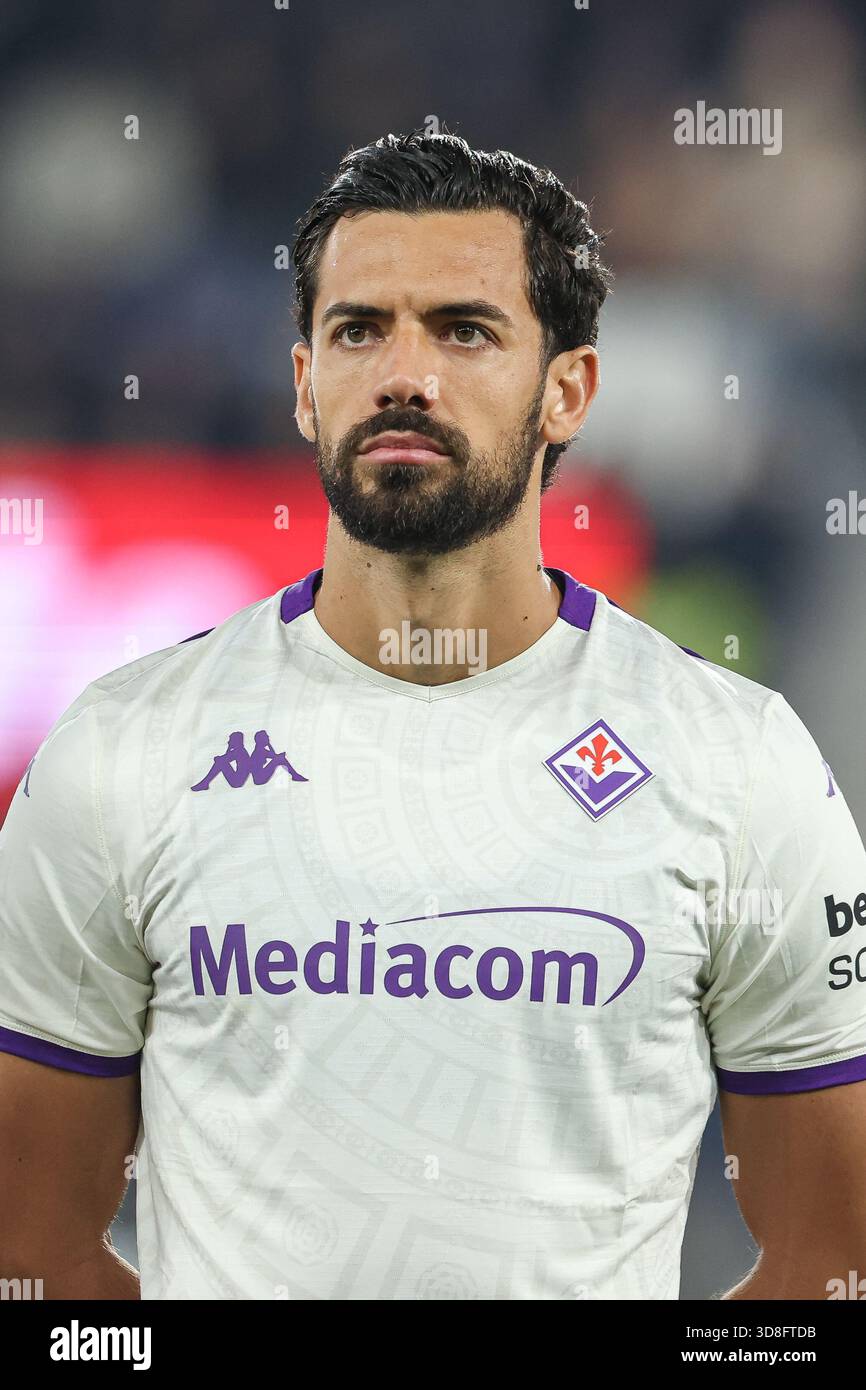 Bergamo, Italy. 30th, November 2025. Pablo Mari of Fiorentina seen ...