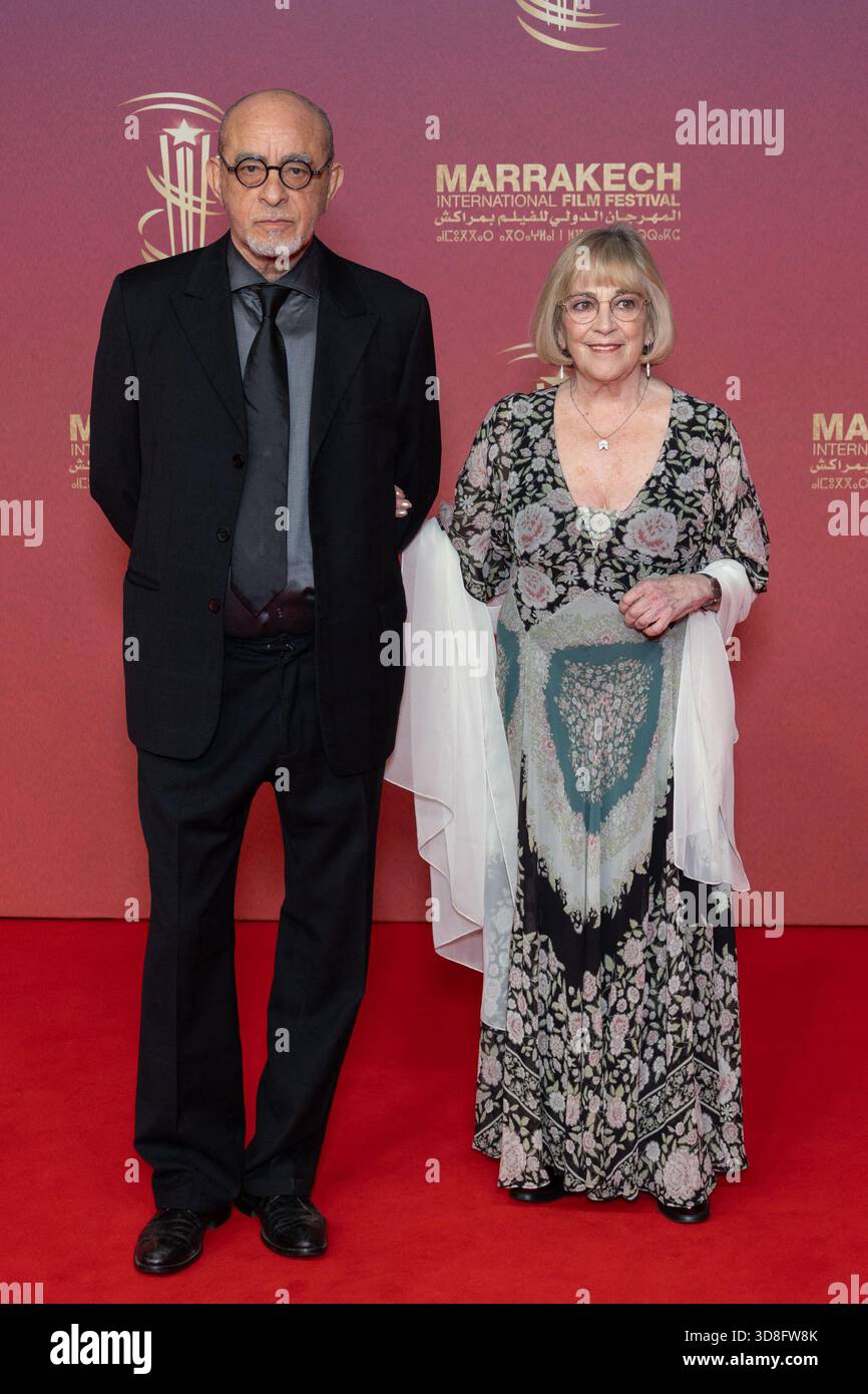 Ahmed Boulane and Carmen Maura attends the red carpet during day Three ...