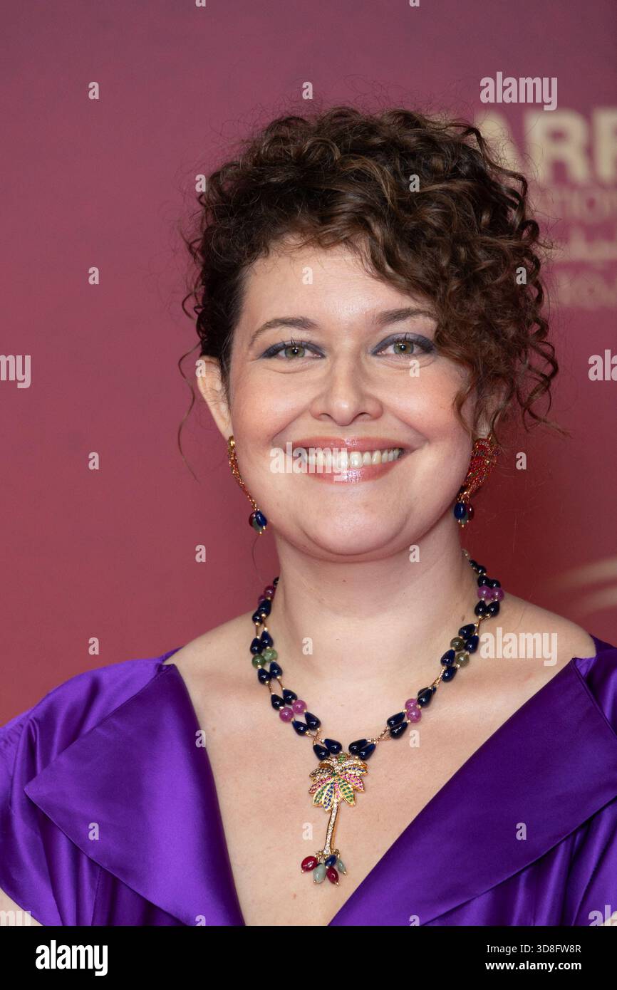 Meryem Benm'Barek attends the red carpet during day Three of the 22nd ...