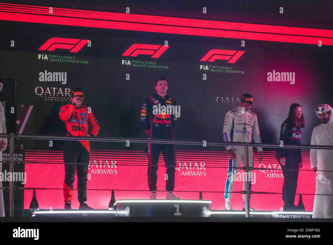 Doha, Qatar. 30th Nov, 2025. Podium Celebrations during Race of the ...