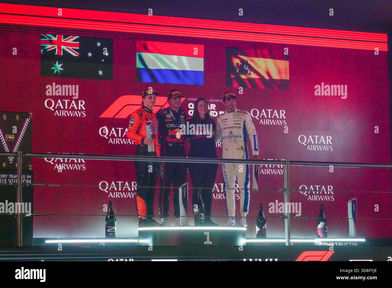 Doha, Qatar. 30th Nov, 2025. Podium Celebrations during Race of the ...