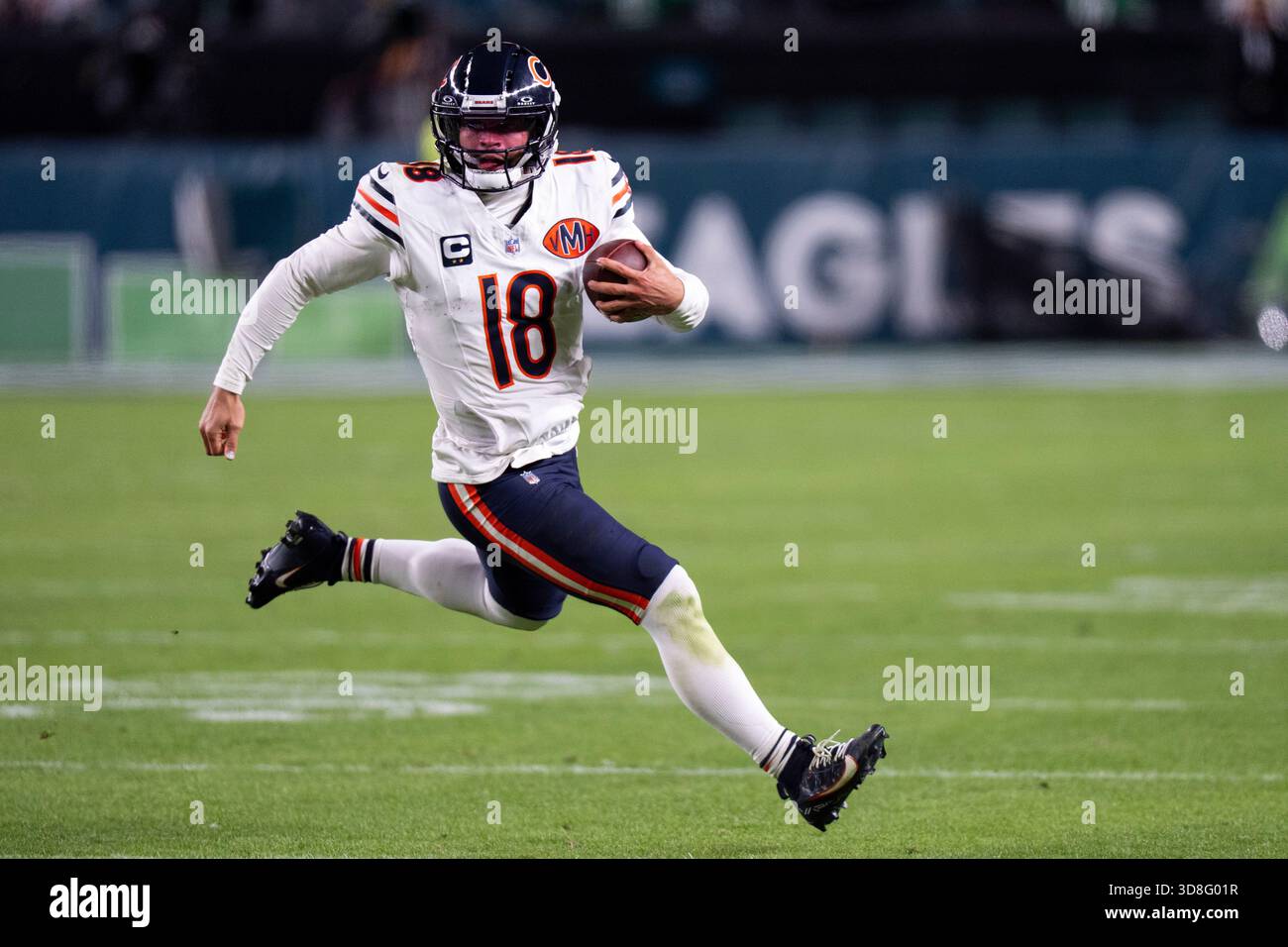 Chicago Bears quarterback Caleb Williams in action during an NFL ...