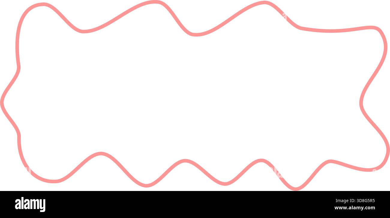 Wavy Outline Fluid Handdrawn Frame Stock Vector Image & Art - Alamy