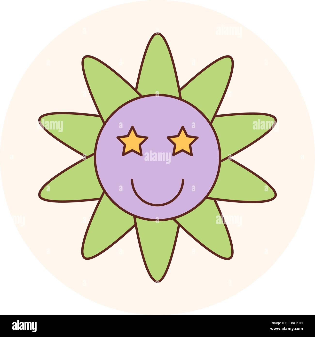 Cute spring label flower Stock Vector Images - Alamy