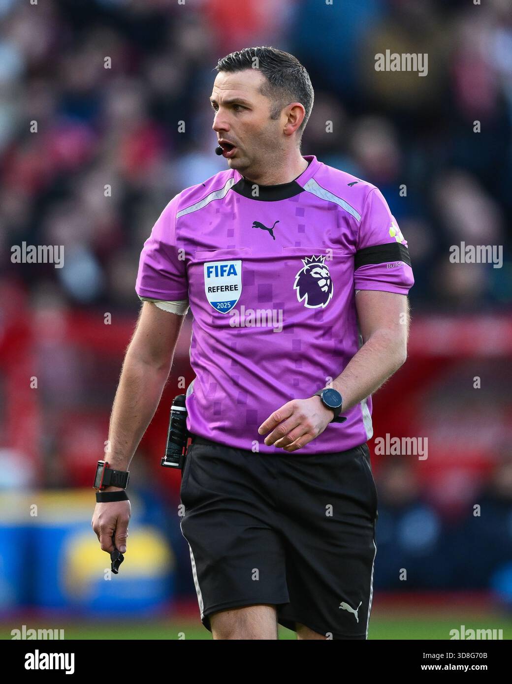 Nottingham, England, 30th November 2025. Referee Michael Oliver during ...