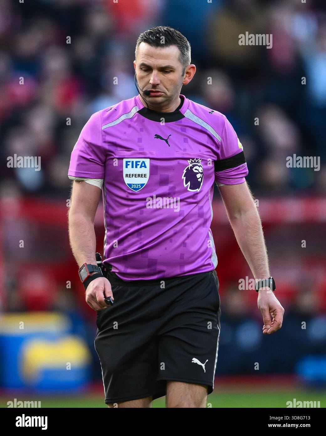 Nottingham, England, 30th November 2025. Referee Michael Oliver during ...