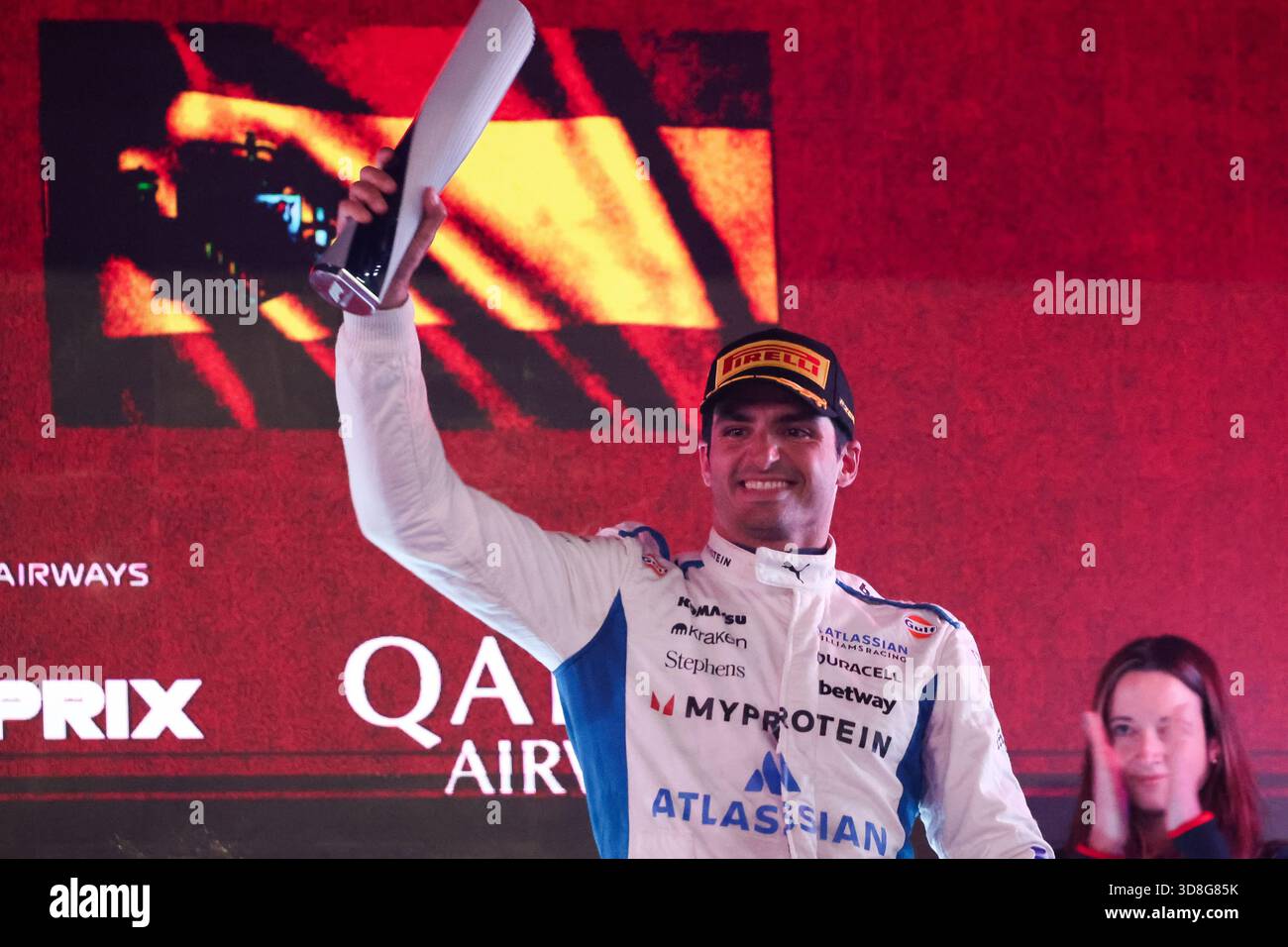 Carlos sainz 2025 podium qatar hi-res stock photography and images - Alamy