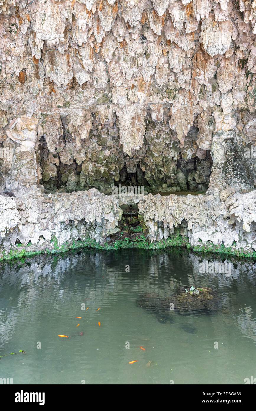 Italy - Caprarola - Palazzo Farnese - Interior grotto with a reflecting ...