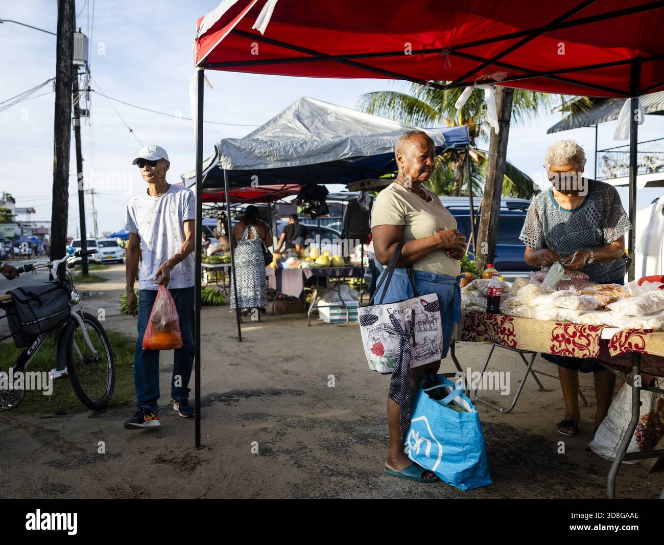 PARAMARIBO - A Sunday market in downtown Paramaribo, Suriname. The ...