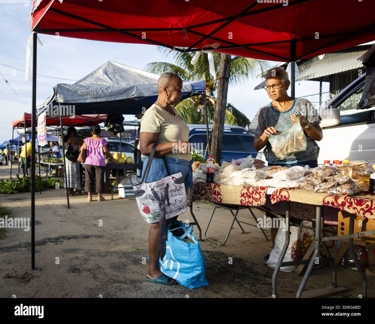 PARAMARIBO - A Sunday market in downtown Paramaribo, Suriname. The ...