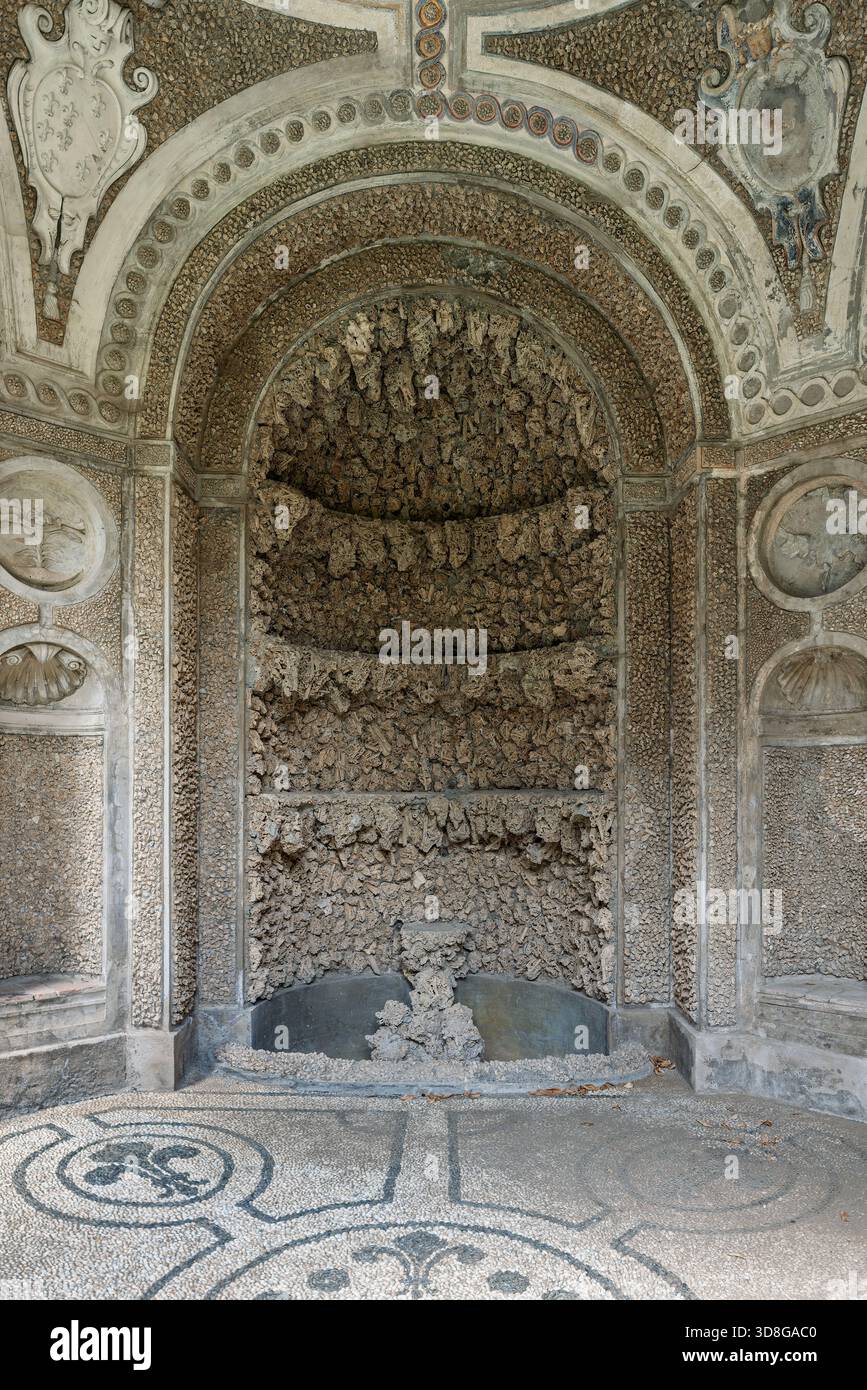 Italy - Caprarola - Palazzo Farnese - Interior of the ornate grotto ...