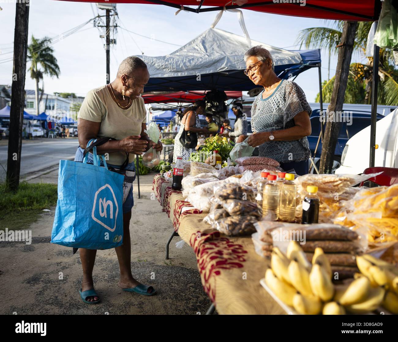 PARAMARIBO - A Sunday market in downtown Paramaribo, Suriname. The ...