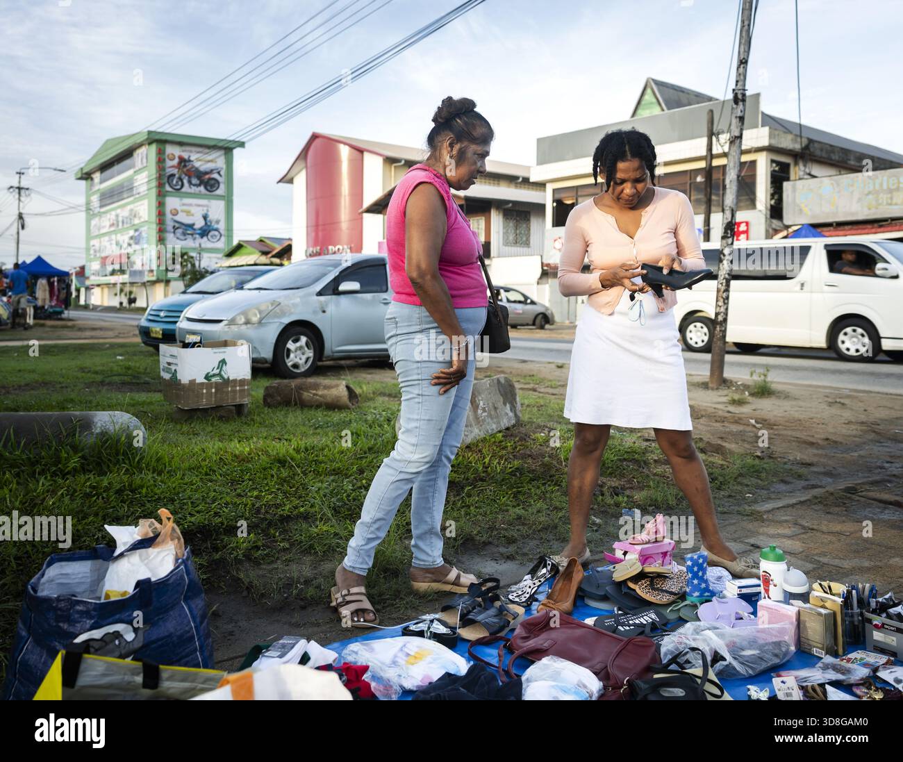 PARAMARIBO - A Sunday market in downtown Paramaribo, Suriname. The ...