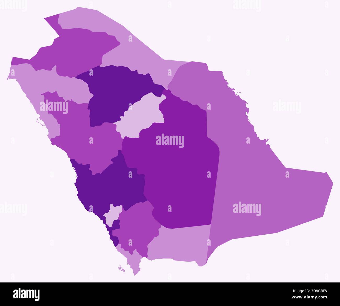 Regions saudi arabia geographic map Stock Vector Images - Alamy