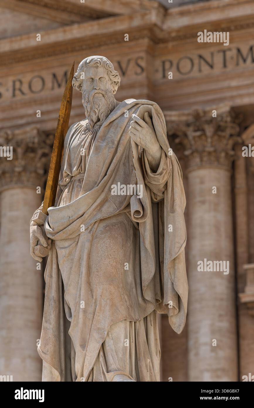 Vatican - Vatican City - St Peters Square - Statue of Saint Paul ...