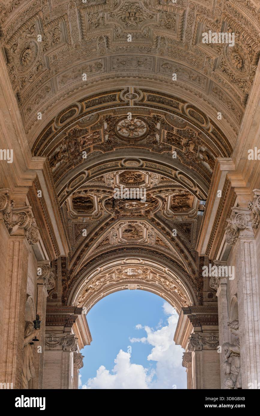 Vatican - Vatican City - St Peters Basilica - Looking up at ornate ...