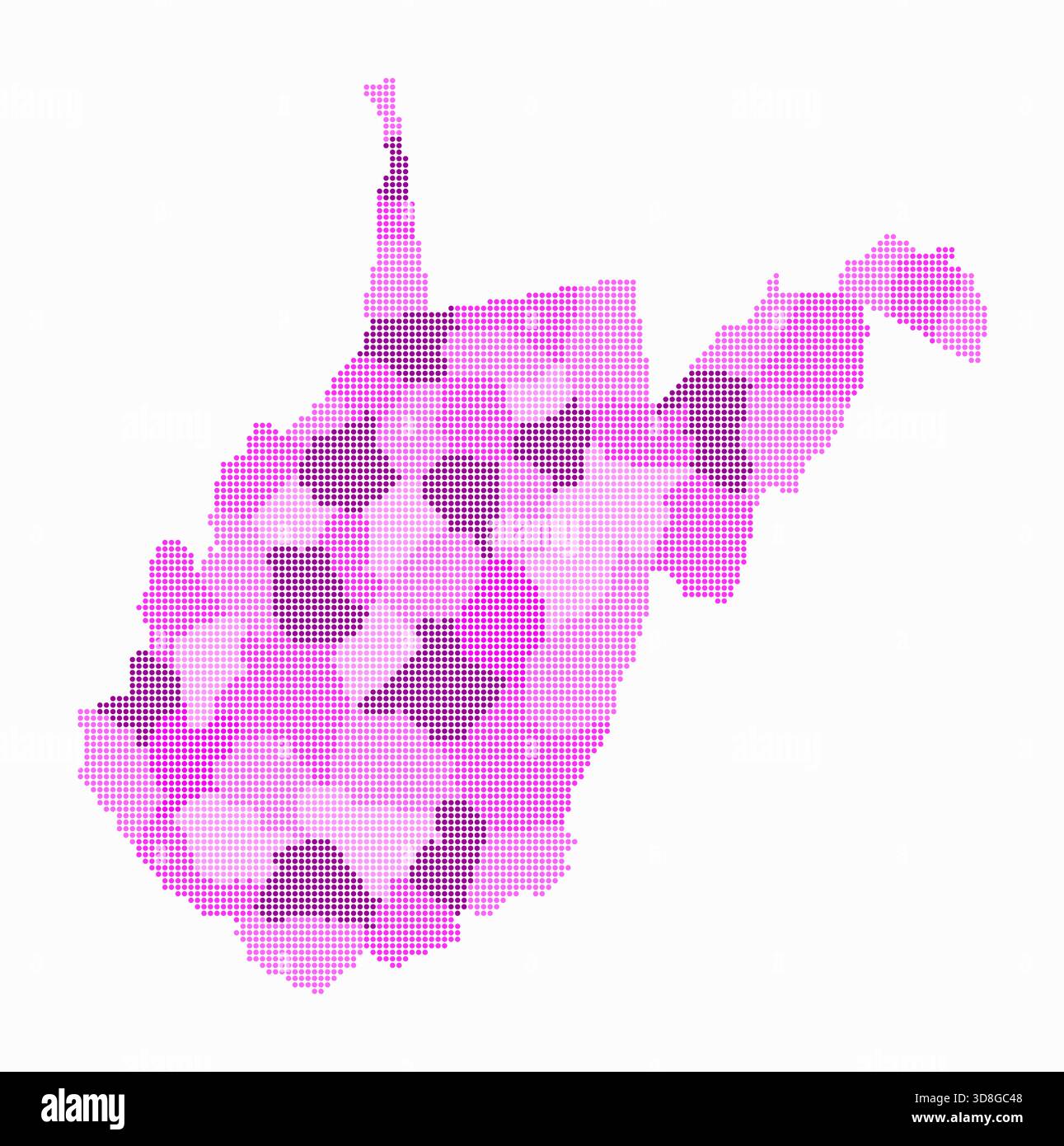 Usa map digital virginia Cut Out Stock Images & Pictures - Alamy