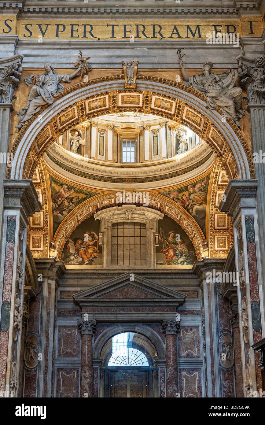 Vatican - Vatican City - St Peters Basilica - Interior vertical view of ...