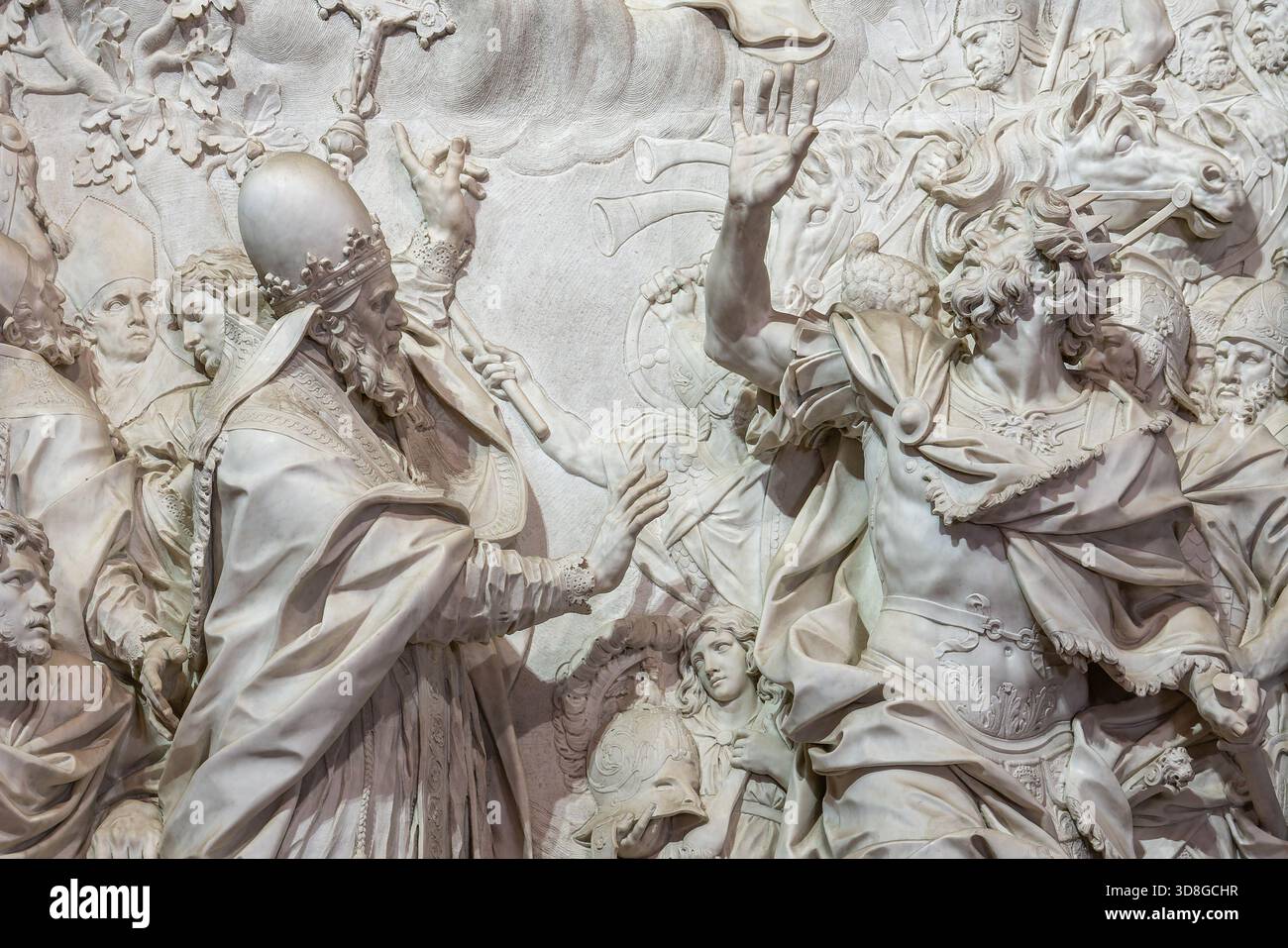 Vatican - Vatican City - St Peters Basilica - Detail of marble relief ...