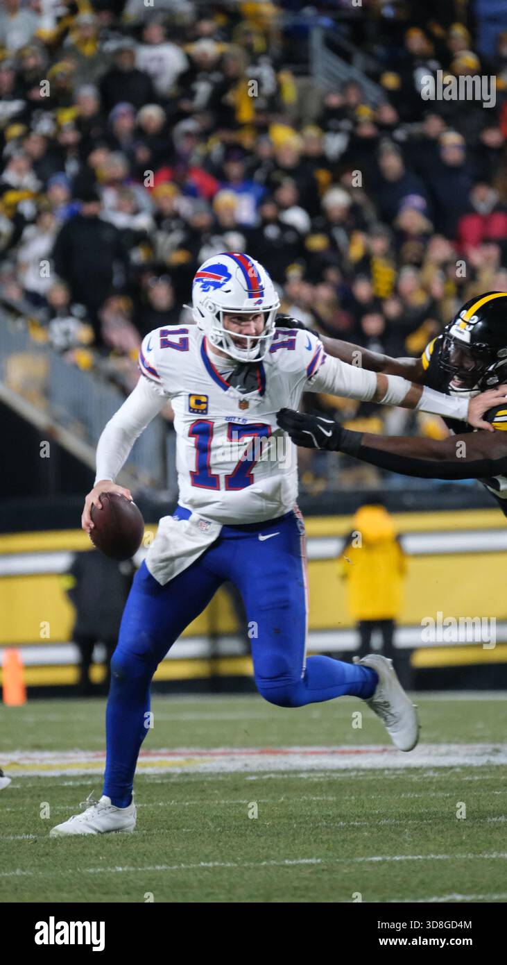 Nov 30, 2025: Josh Allen #17 during the Pittsburgh Steelers vs Buffalo ...