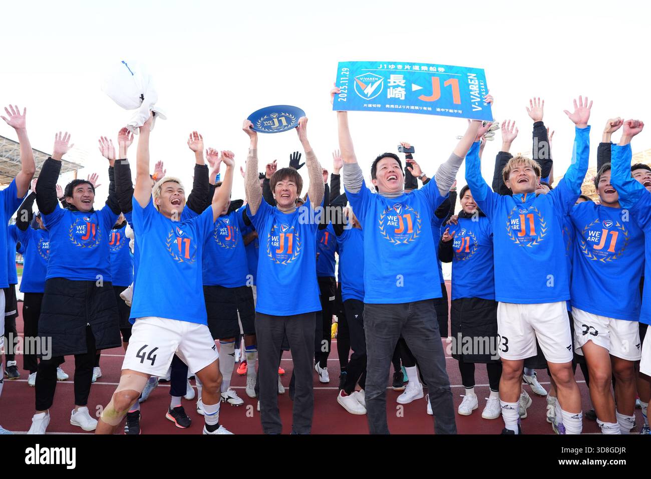 (L-R) Akira Takata, Akito Takata, V.Varen Nagasaki team group, NOVEMBER ...