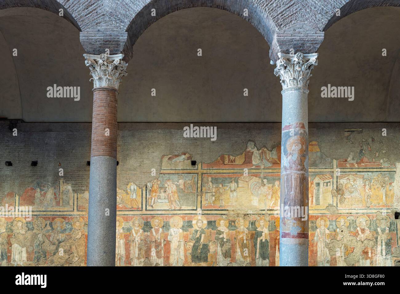 Italy - Rome - Santa Maria Antiqua - Ancient Byzantine frescoes with ...