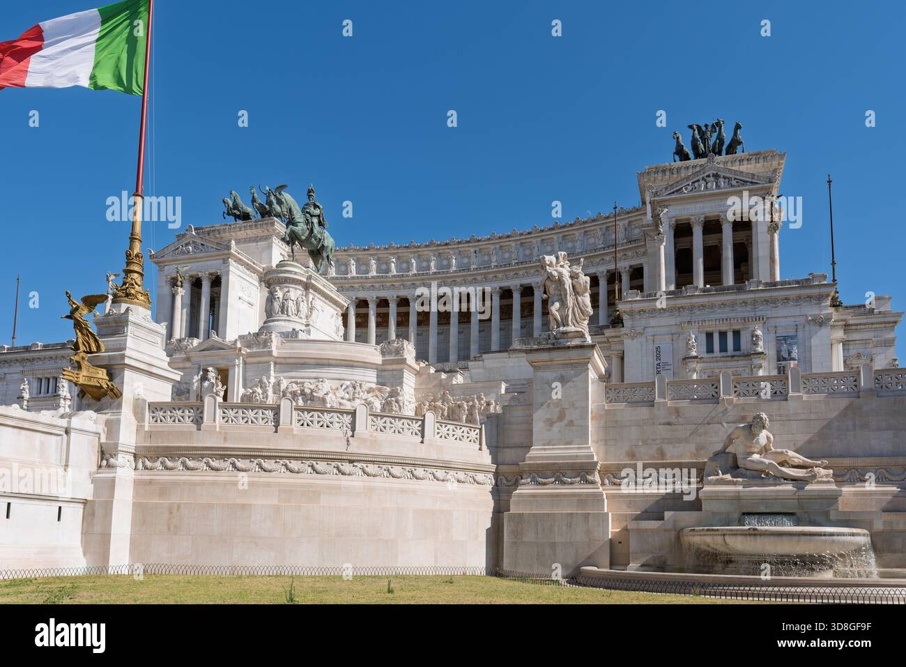 Italy - Rome - Vittoriano - Victor Emmanuel II Monument with Italian ...