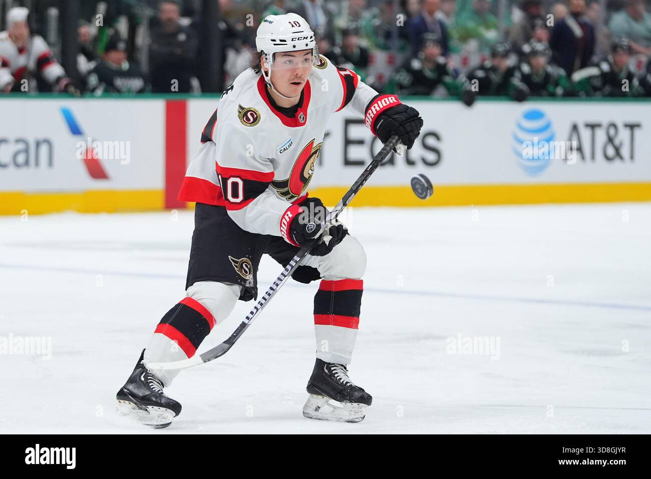 Ottawa Senators defenseman Jordan Spence skates after the puck during ...
