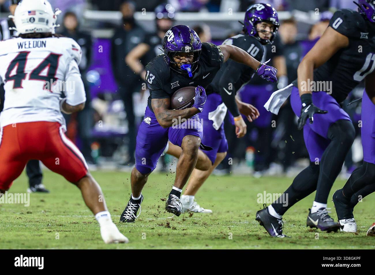 FORT WORTH, TX - NOVEMBER 29: TCU Horned Frogs running back Jon Denman ...