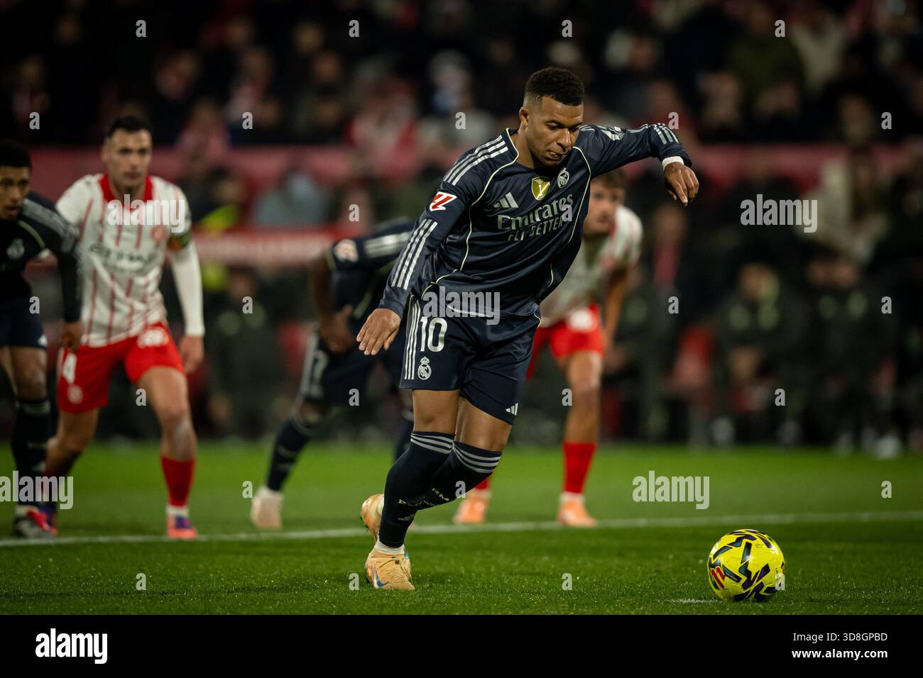 Killian Mbappé (Real Madrid CF) shooting a penalty kick during a La ...