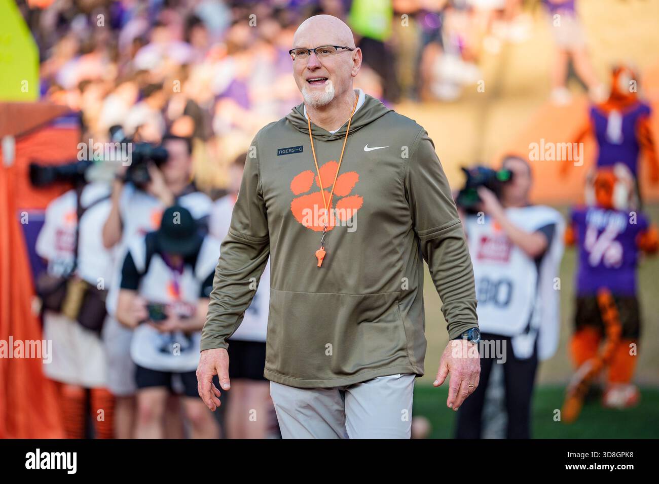 Joey Batson, Director of Strength and Conditioning, looks on before an ...