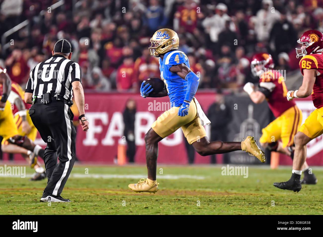 November 29, 2025 Los Angeles, CA.UCLA Bruins wide receiver Ezavier ...