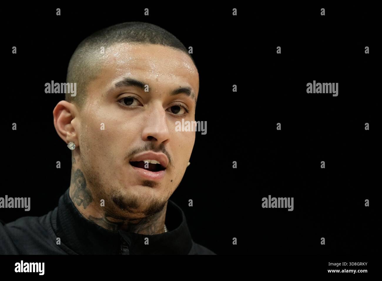 Milwaukee Bucks' Kyle Kuzma warms up before an NBA basketball game ...