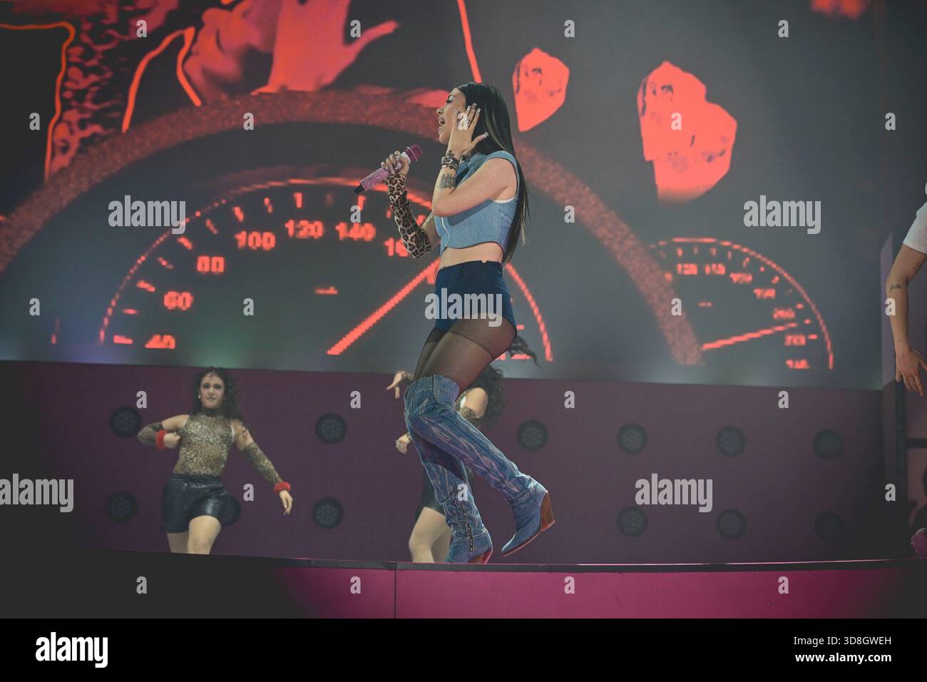 The Italian rapper Anna Pepe better known as Anna performs live at ...