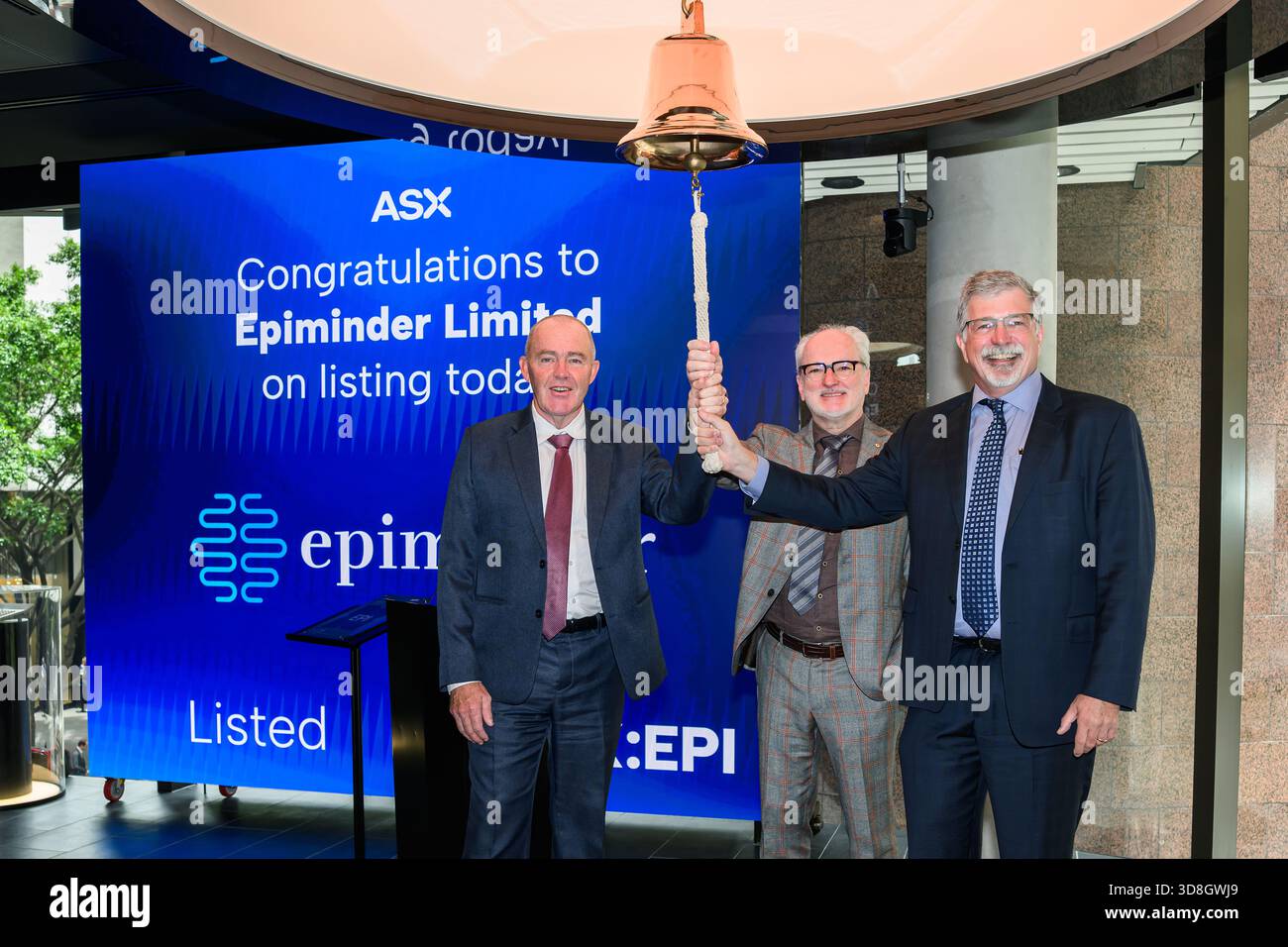 (L-R) Epiminder Chairman Philip Binns, Chief Medical Officer and ...
