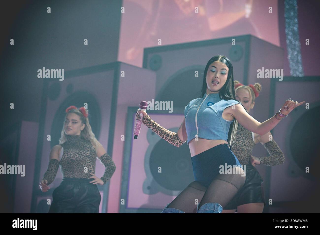 The Italian rapper Anna Pepe better known as Anna performs live at ...